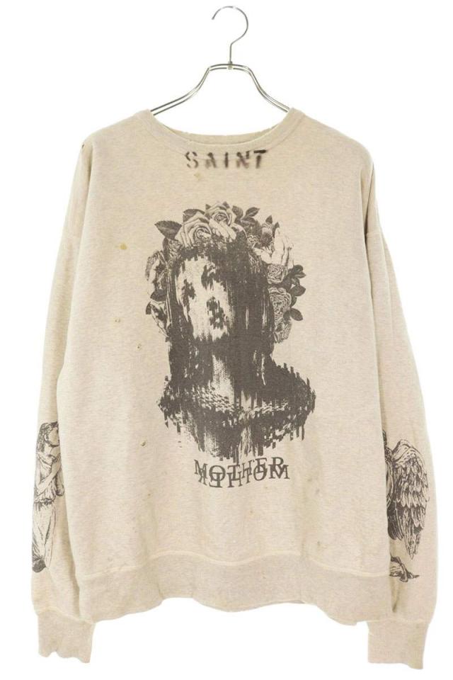 セントマイケル サイズ:XL  SM-S23-0000-095 ユーズド加工MOTHERジーザスプリントスウェット 中古 SS13