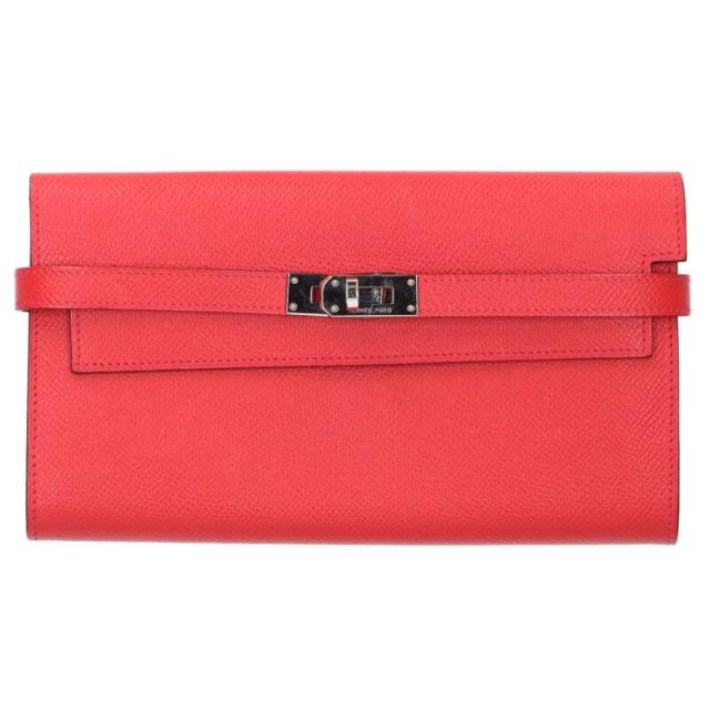 エルメス   ケリーウォレット □R刻印 SV金具 ヴォーエプソン財布 中古 BS99