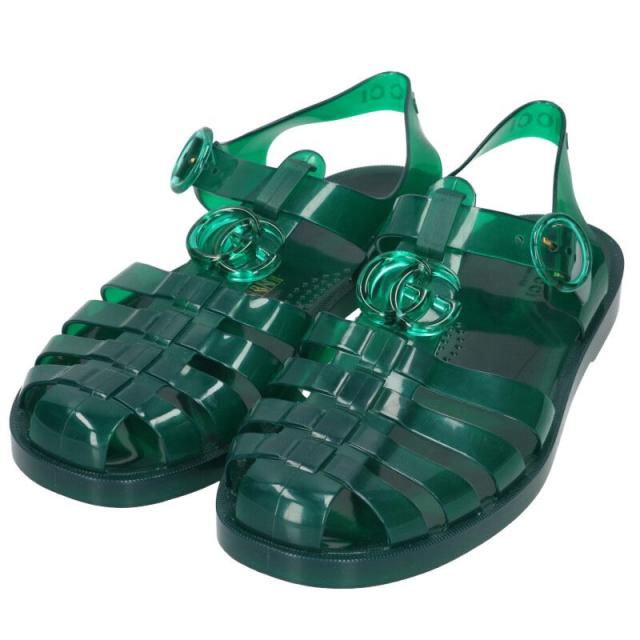 グッチ サイズ:7  676971 GGロゴラバーグルカサンダル 中古 BS99