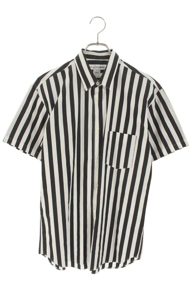 コムデギャルソンシャツ サイズ:S  S24005 ストライプ半袖シャツ 中古 BS99