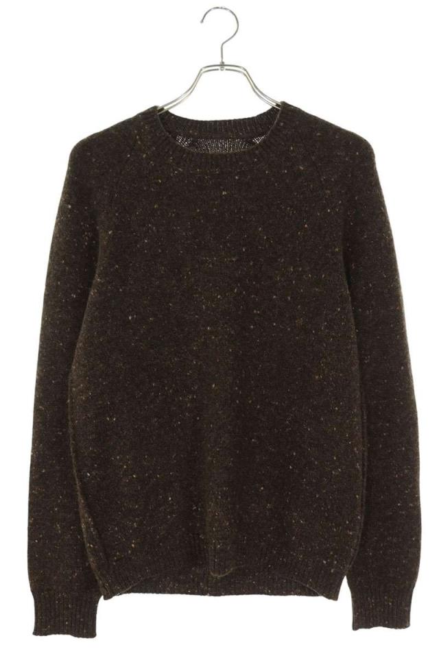 マルタンマルジェラ14 サイズ:S S30GP0169 キャメルクルーネックニット 中古 OK15