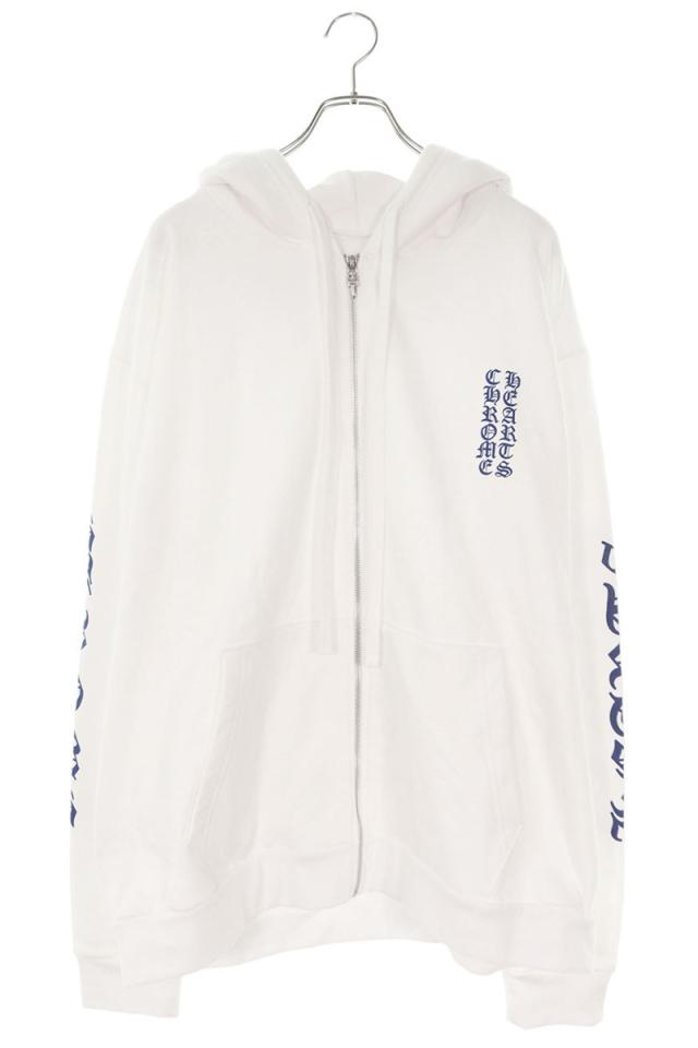 クロムハーツ サイズ:XL  SWTSHRT HD ZIP アームロゴプリントジップアップパーカー 中古 OK15
