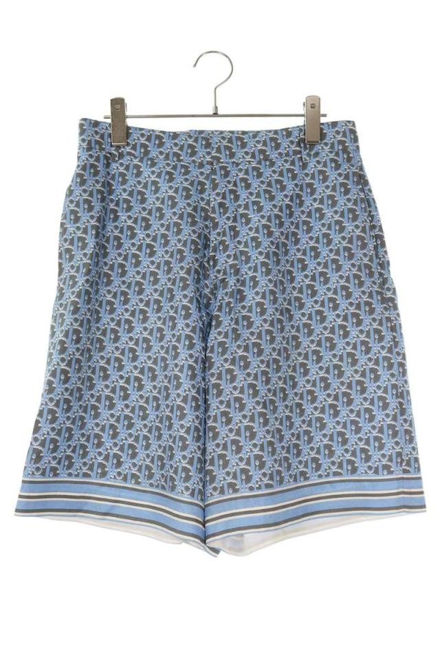 ディオール サイズ:44  013C121A4751 オブリーク総柄シルクハーフパンツ 中古 SB01