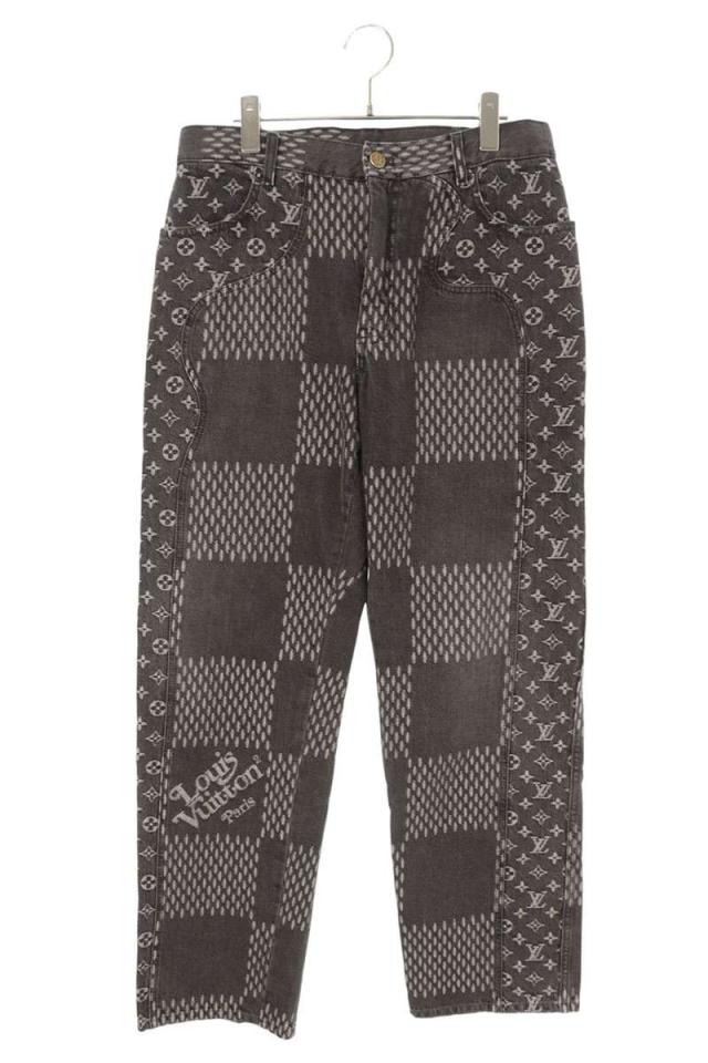ルイヴィトン サイズ:30 ジャイアントダミエウェーブモノグラムデニムパンツ 中古 OM10