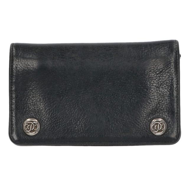 クロムハーツ   1ZIP 1ジップ フローラルボタンレザーウォレット財布 中古 SS07