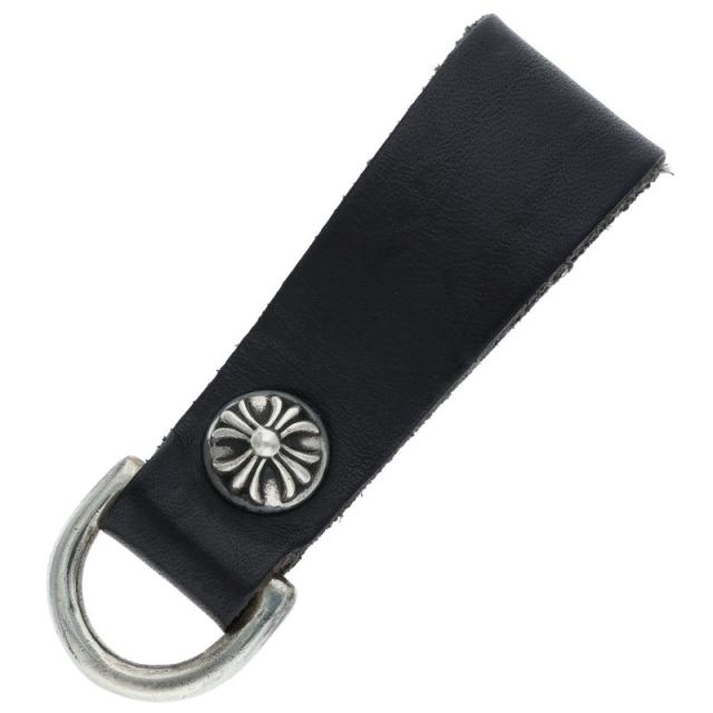 クロムハーツ   BELT LOOP D RING Dカンクロスボールボタンレザーベルトループ 中古 GZ11