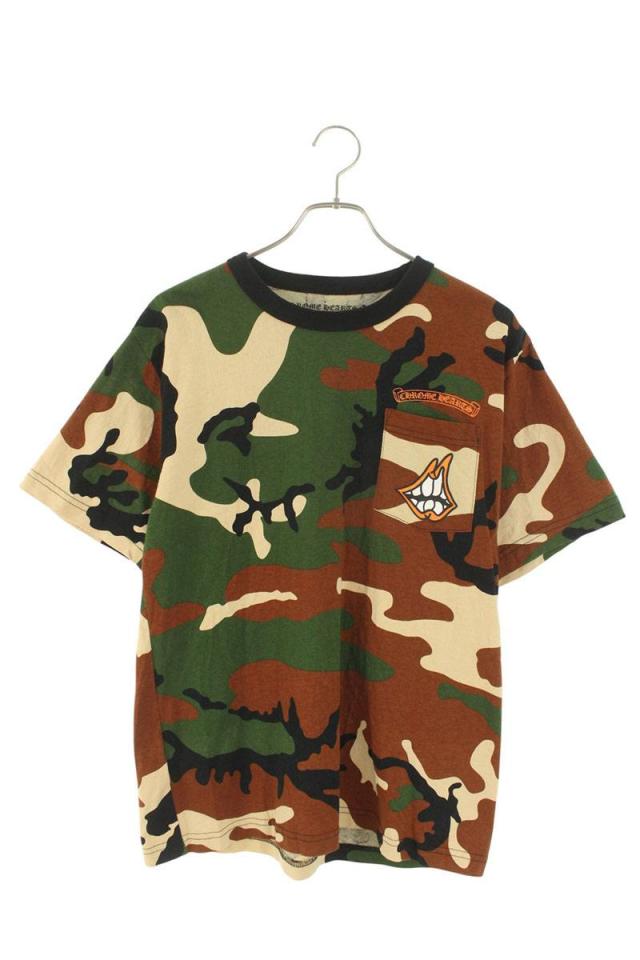 クロムハーツ サイズ:L  PPO CAUTION T-SHRT MATTY BOYプリントカモフラ柄Tシャツ 中古 SS07