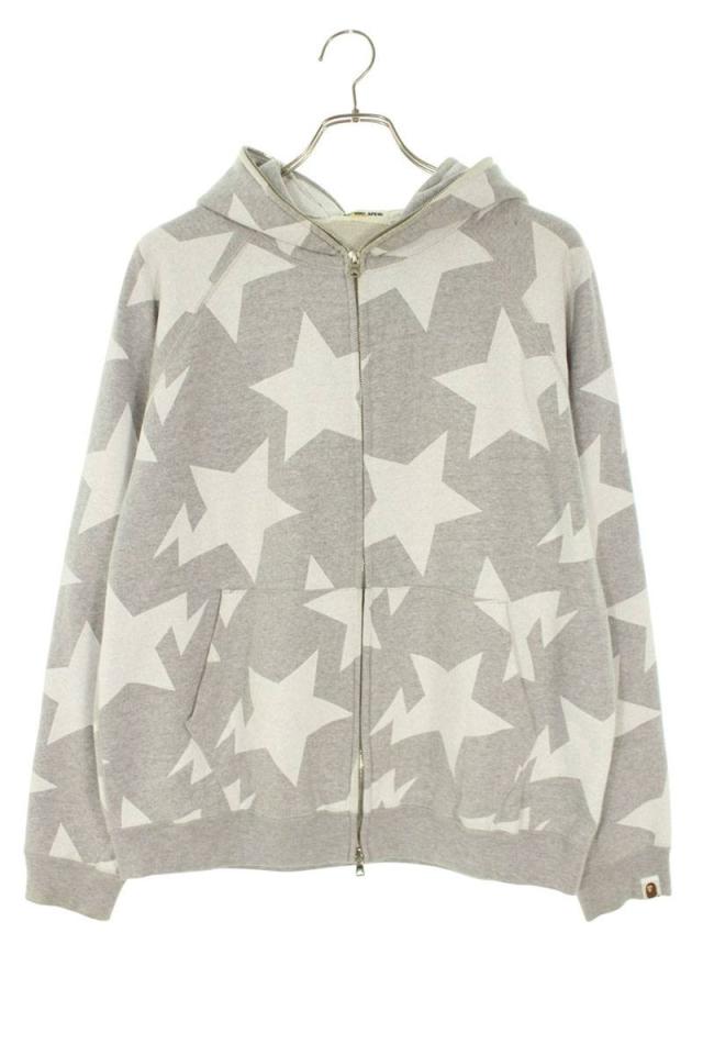 アベイシングエイプ サイズ:M スタープリントジップアップパーカー 中古 BS99