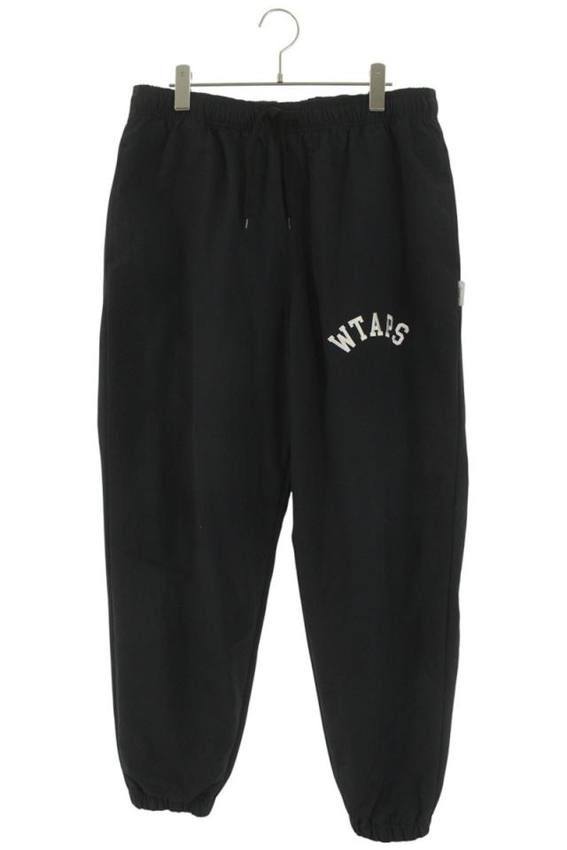 ダブルタップス サイズ:3  242CWDT-PTM03 ロゴ刺繍ナイロントラックロングパンツ 中古 BS99