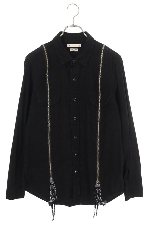 マインデニム サイズ:3  MND-21SSOP003-97-032 OLD PARKバンダナ切替デニムジッパー長袖シャツ 中古 BS99