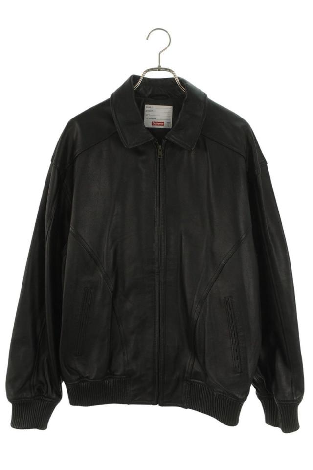 シュプリーム サイズ:L  18SS  Studded Arc Logo Leather Jacket スタッズアーチロゴレザージャケット 中古 SB01