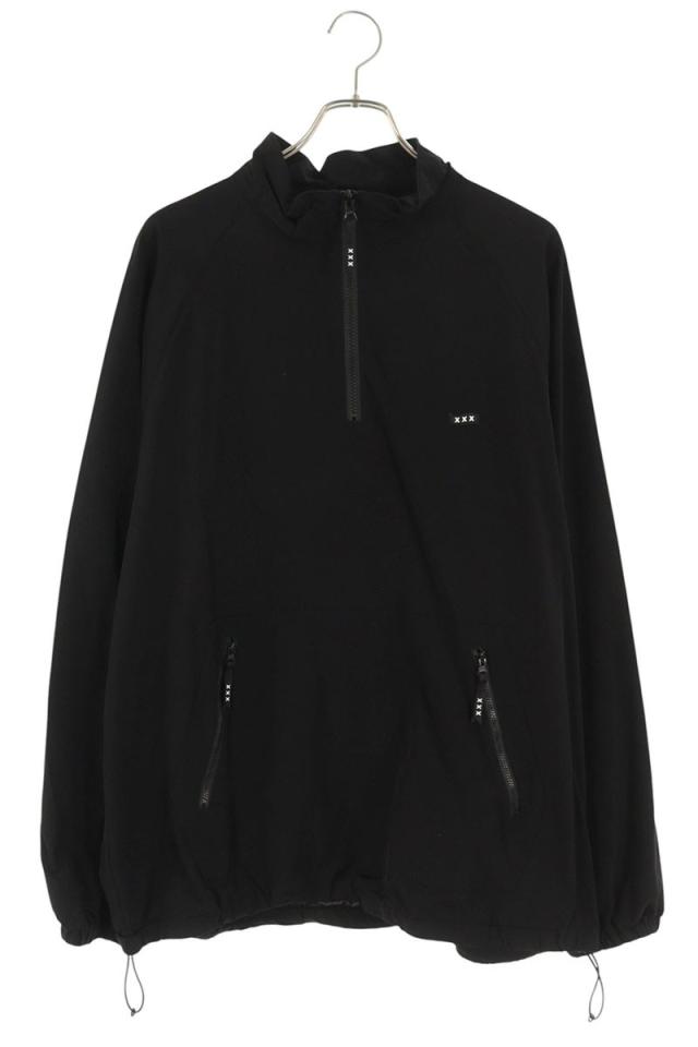 ゴッドセレクショントリプルエックス サイズ:XL ロゴワッペンハーフジップナイロンブルゾン 中古 BS99