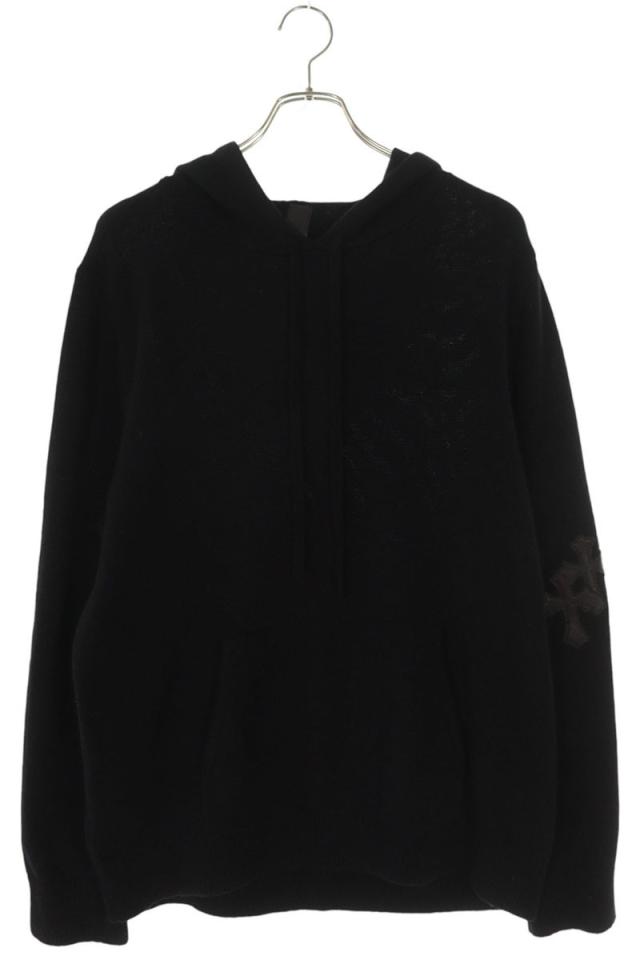 クロムハーツ サイズ:M  WAITING ROOM HD PLVR CSHMR クロスパッチ付きカシミアパーカー 中古 OK15