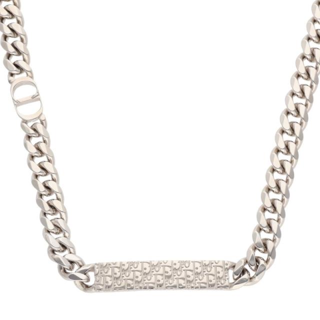 ディオール   CD ICON CDアイコンオブリークプレートネックレス 中古 OM10