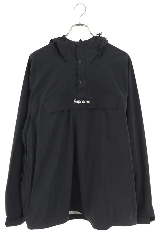 シュプリーム サイズ:L  17SS  Taped Seam Anorak ボックスロゴナイロンアノラックブルゾン 中古 BS99