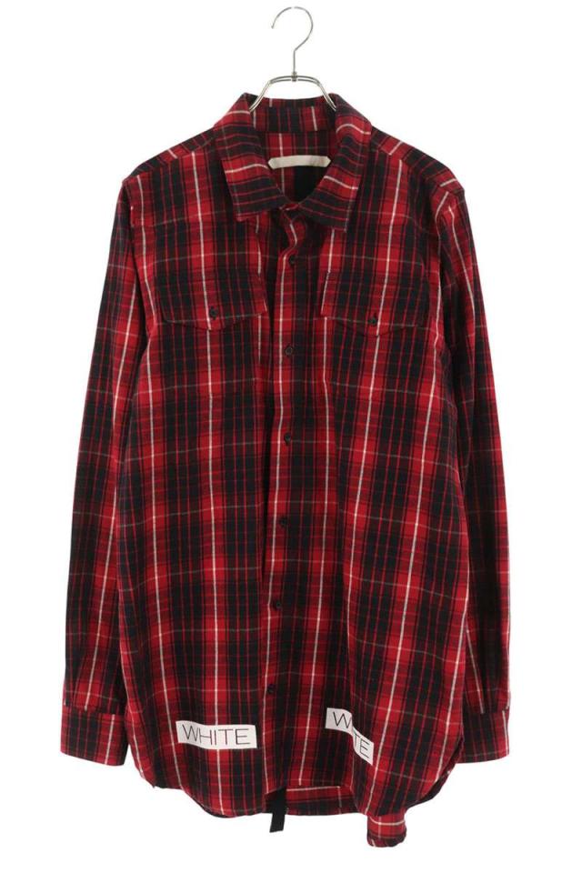 オフホワイト サイズ:M  16SS バックバイアスチェック長袖シャツ 中古 BS99