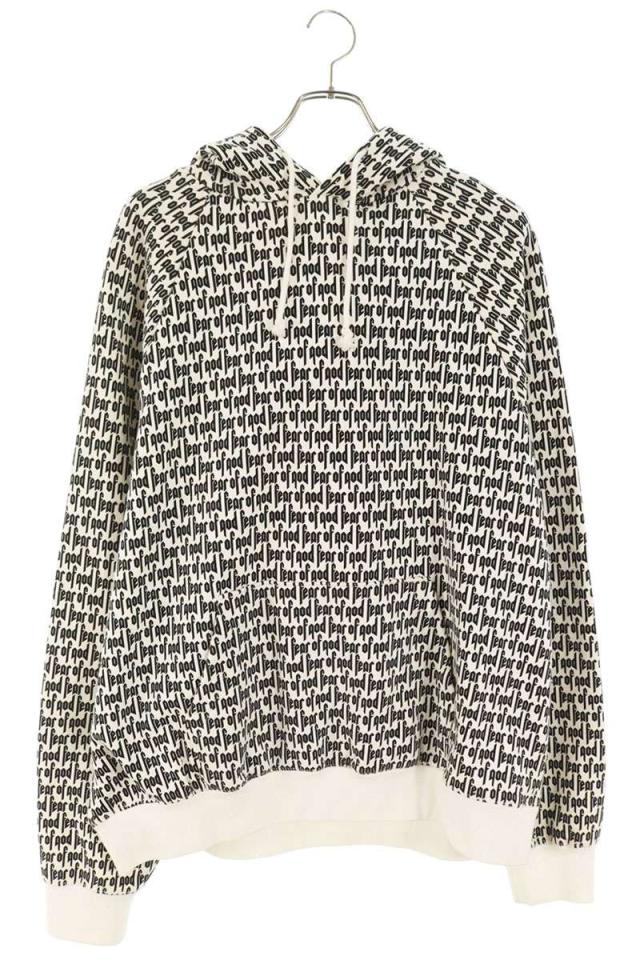 フォグ サイズ:M  ALL OVER LOGO HOODIE オールオーバーロゴプルオーバーパーカー 中古 BS99