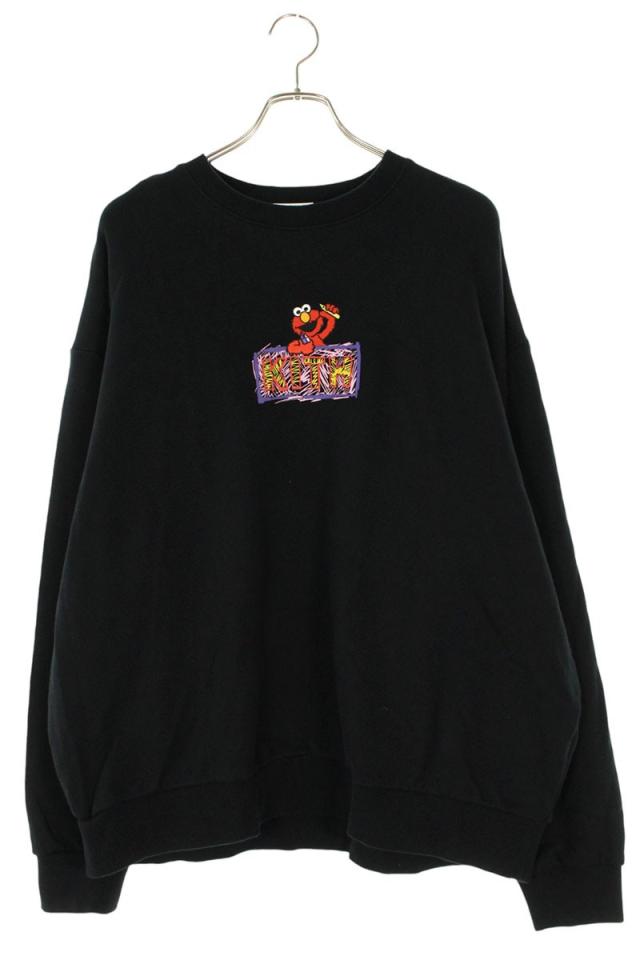 キス サイズ:XL  Elmo Nelson Crewneck キャラクター刺繍スウェット 中古 BS99