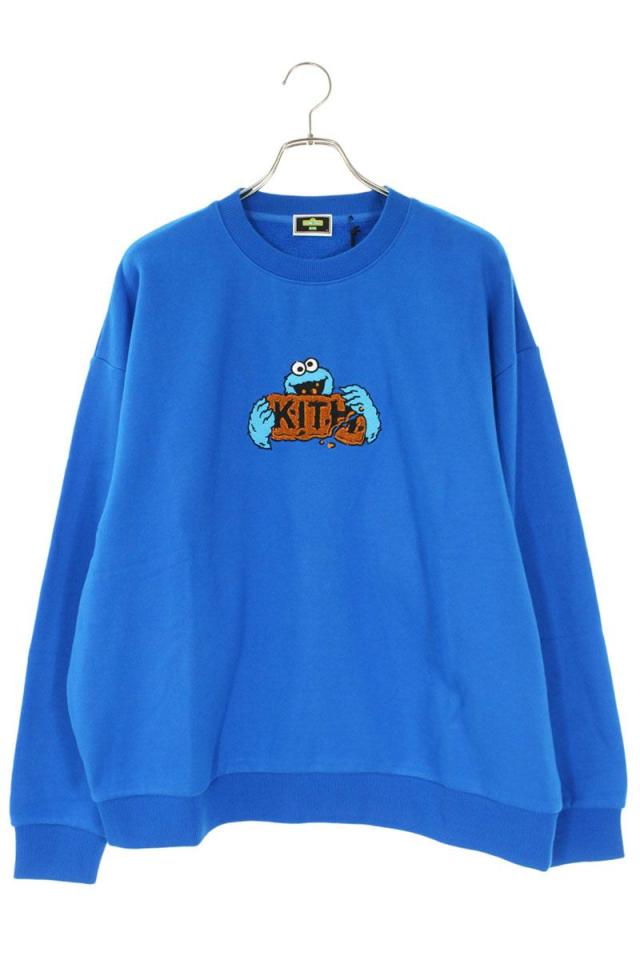 キス サイズ:XL  Cookie Monster Nelson Crewneck キャラクター刺繍スウェット 中古 BS99