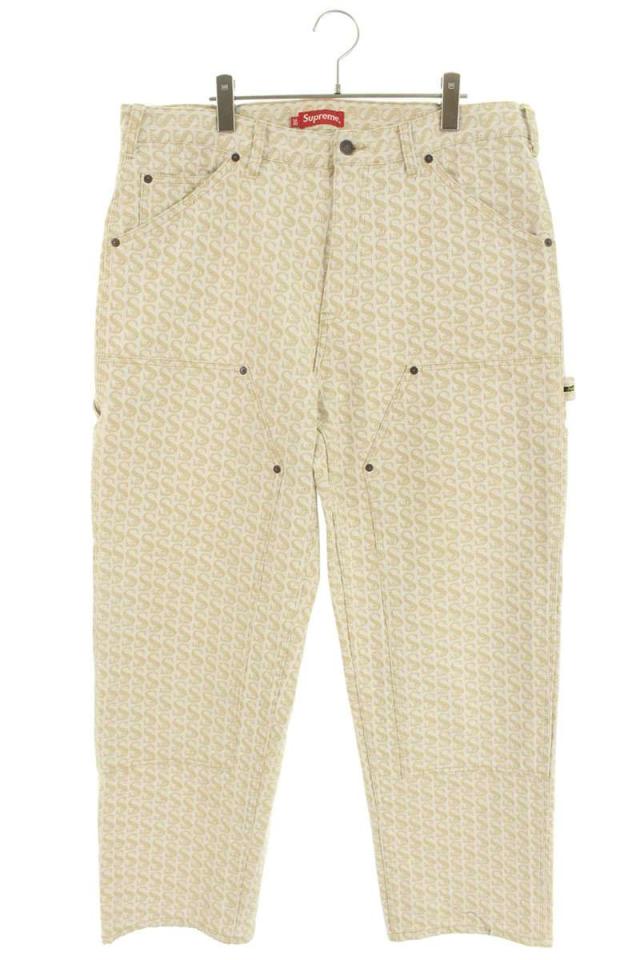 シュプリーム サイズ:36インチ  21AW  Monogram Double Knee Denim Painter Pant モノグラムダブルニーペインターロングパンツ 中古 BS99