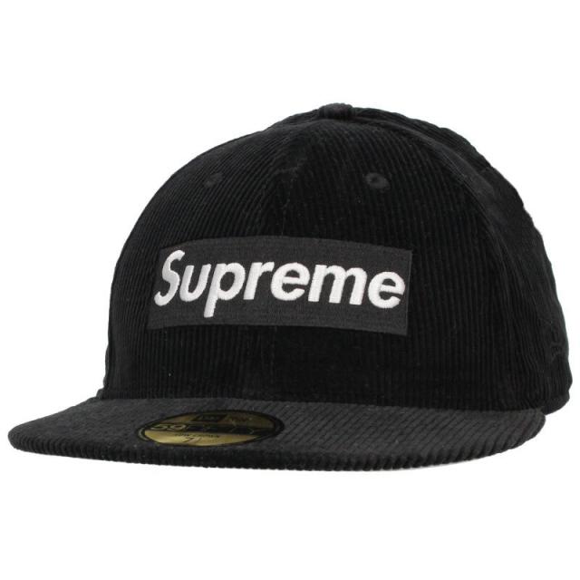 シュプリーム  ニューエラ サイズ:7.5  15AW  NEW ERA Corduroy Box Logo Cap ボックスロゴコーデュロイベースボールキャップ 中古 BS99
