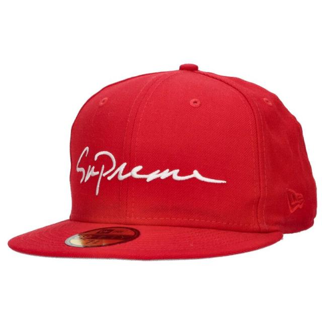 シュプリーム  ニューエラ サイズ:7.625  18SS  NEW ERA Classic Script Cap スクリプトロゴベースボールキャップ 中古 BS99