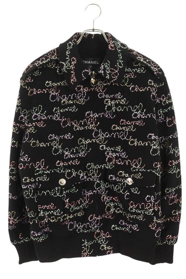 シャネル サイズ:36  P80391V72631 総柄スパンコールブルゾン 中古 OM10