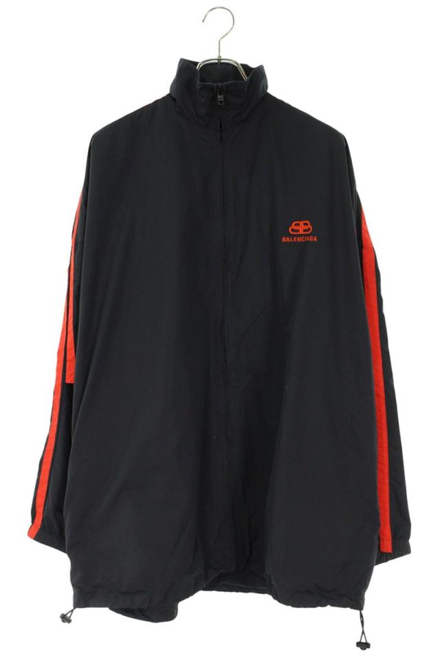 バレンシアガ サイズ:42  602278 TG011 BBロゴ ダブルスリーブ ナイロンジップブルゾン 中古 SB01
