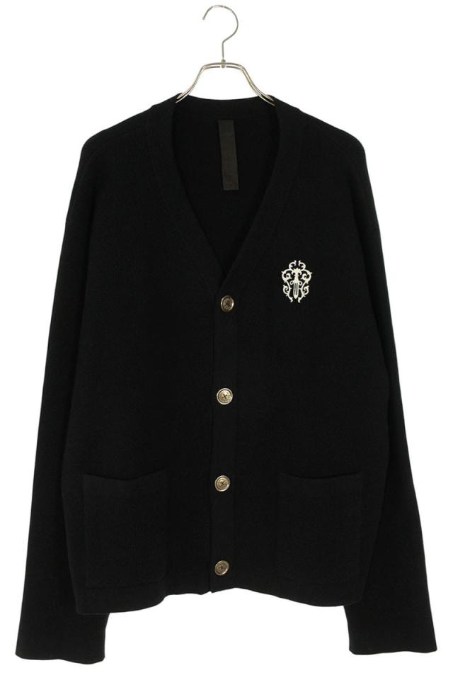 クロムハーツ サイズ:XL  REGULATOR 胸ヴァインダガー刺繍カシミアニットカーディガン 中古 OK15