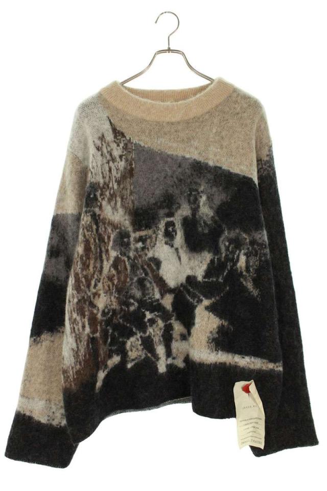 シンヤコヅカ サイズ:L  23AW  2302SK67 Benjamin MONO モヘアジャガードニット 中古 BS99