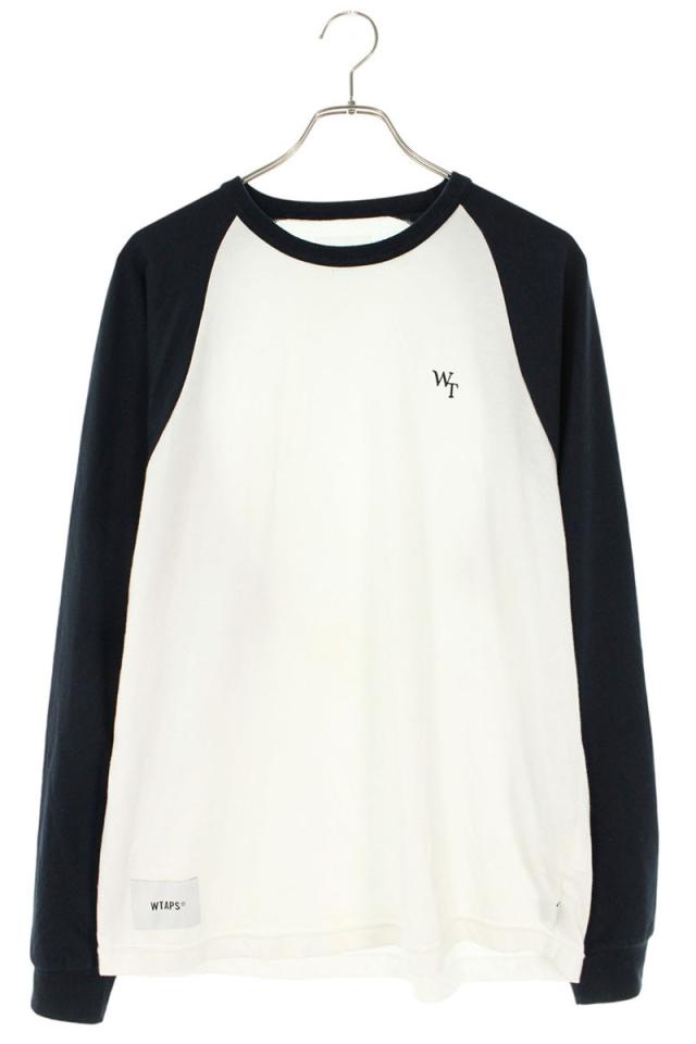 ダブルタップス サイズ:1  23SS  231ATDT-CSM19 ロゴ刺繍ラグラン長袖カットソー 中古 BS99