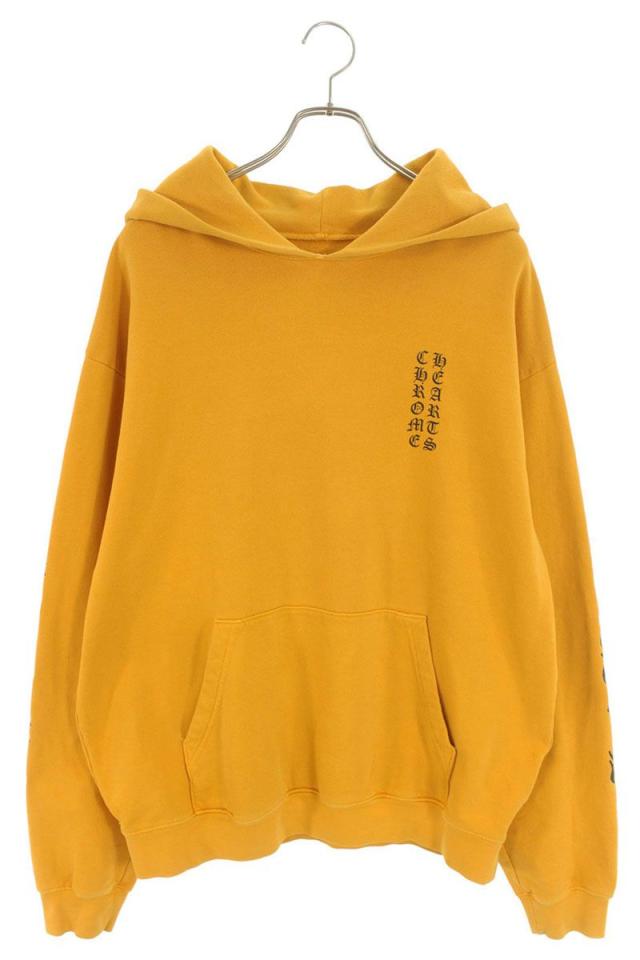 クロムハーツ サイズ:L  SWTSHRT PLVR アームロゴプリントプルオーバーパーカー 中古 SJ02