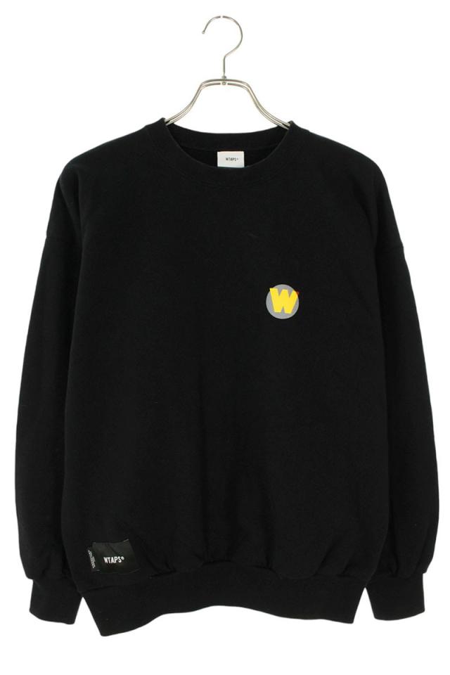 ダブルタップス サイズ:1 ロゴプリントクルーネックスウェット 中古 BS99