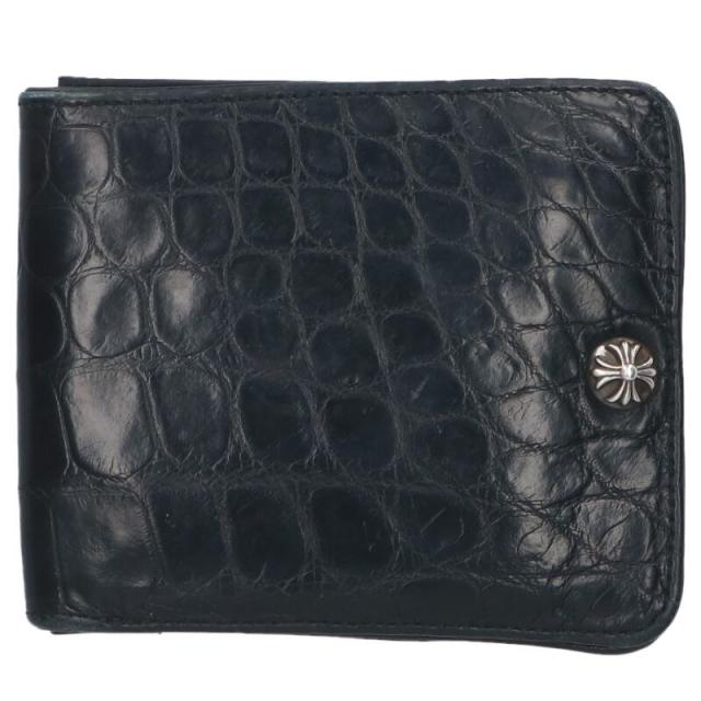 クロムハーツ   1SNAP ALG 1スナップ アリゲーター クロスボールボタンアリゲーターレザーウォレット財布 中古 SJ02