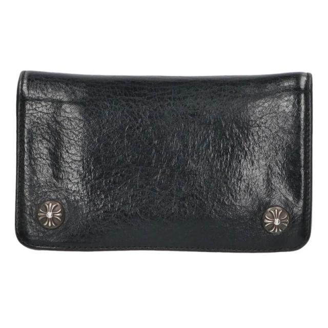 クロムハーツ   1ZIP 1ジップ クロスボールボタンレザーウォレット財布 中古 SS07