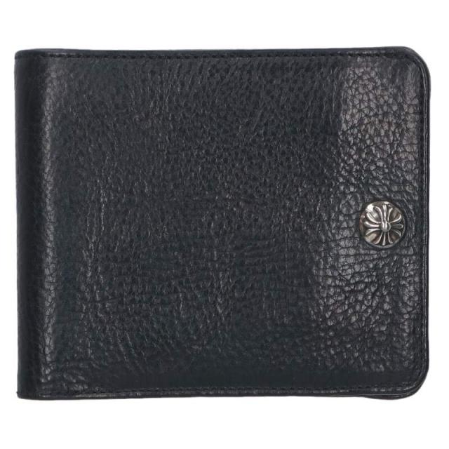 クロムハーツ   1SNAP 1スナップ クロスボールボタンレザーウォレット財布 中古 OS06