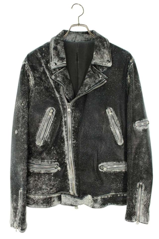 ヨウジヤマモトプールオム  イサムカタヤマバックラッシュ サイズ:2  20AW  HR-Y94-712 ライダースレザージャケット 中古 BS99