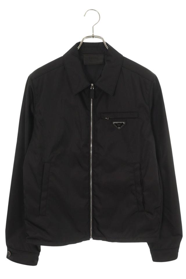 プラダ サイズ:44  Re-Nylon SGB684 S211 1WQ8 トライアングルロゴプレート付きナイロンジップアップブルゾン 中古 SS13