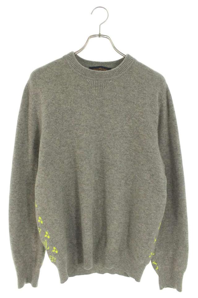 ルイヴィトン サイズ:XL  RM182M GVG HFN14W モノグラム切替カシミヤクルーネックニット 中古 SB01