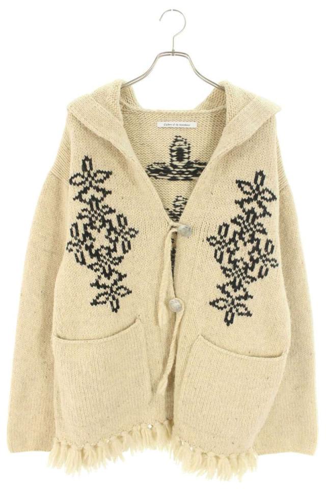 チルドレンオブザディスコーダンス サイズ:2  PIN STRIPE COWICHAN SWEATER COTDKN-643 ピンストライプフーデッドカウチンニット 中古 BS99