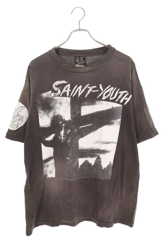セントマイケル サイズ:XL  22AW  SM-S22-0000-004 SAINT YOUTH ヴィンテージ加工Tシャツ 中古 BS99