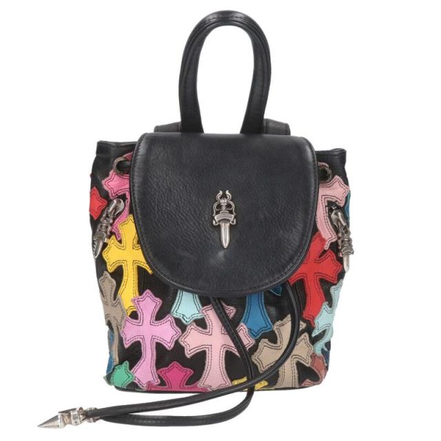 クロムハーツ   IGGY MINI MULTI イギーミニ マルチクロスパッチダガー付きレザーバックパック 中古 SJ02