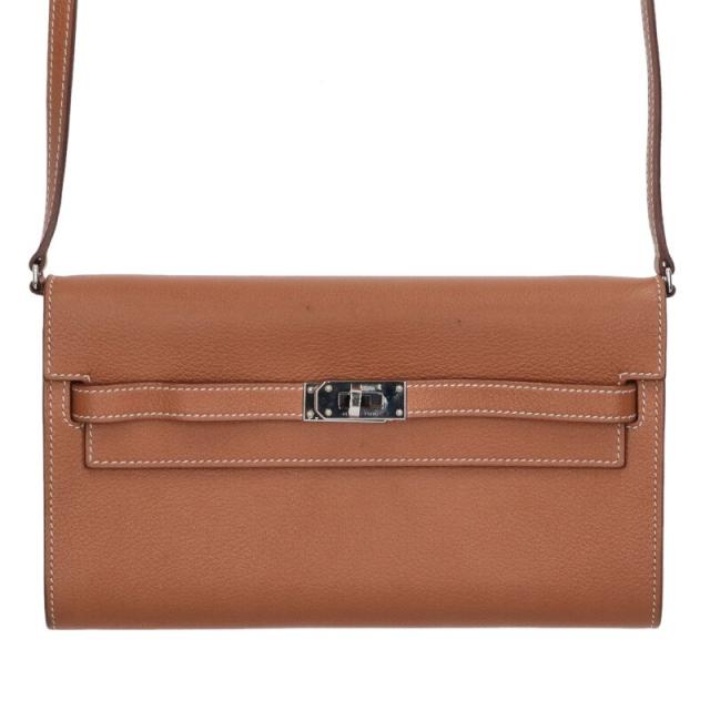 エルメス   ケリー トゥーゴー W刻印 SV金具エプソンレザー長財布 中古 SS13