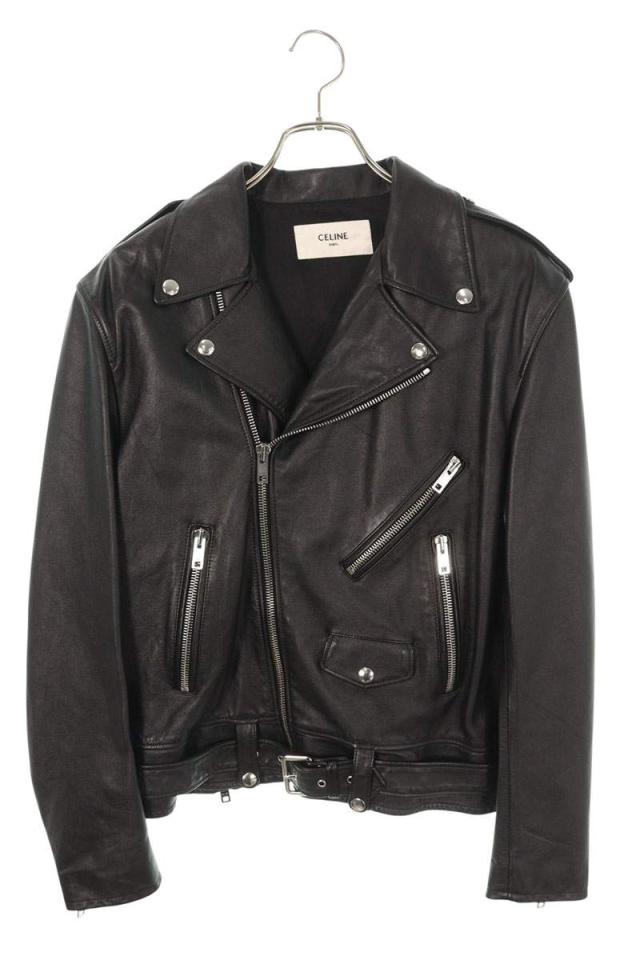 セリーヌ サイズ:52  クラシックバイカー 2E158599E ダブルライダースレザージャケット 中古 SS13
