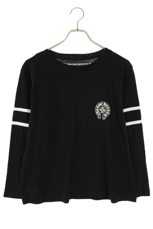 クロムハーツ サイズ:M  ROLLER SKATE HORSESHOUE L S TEE ナンバリングプリント長袖カットソー 中古 SJ02