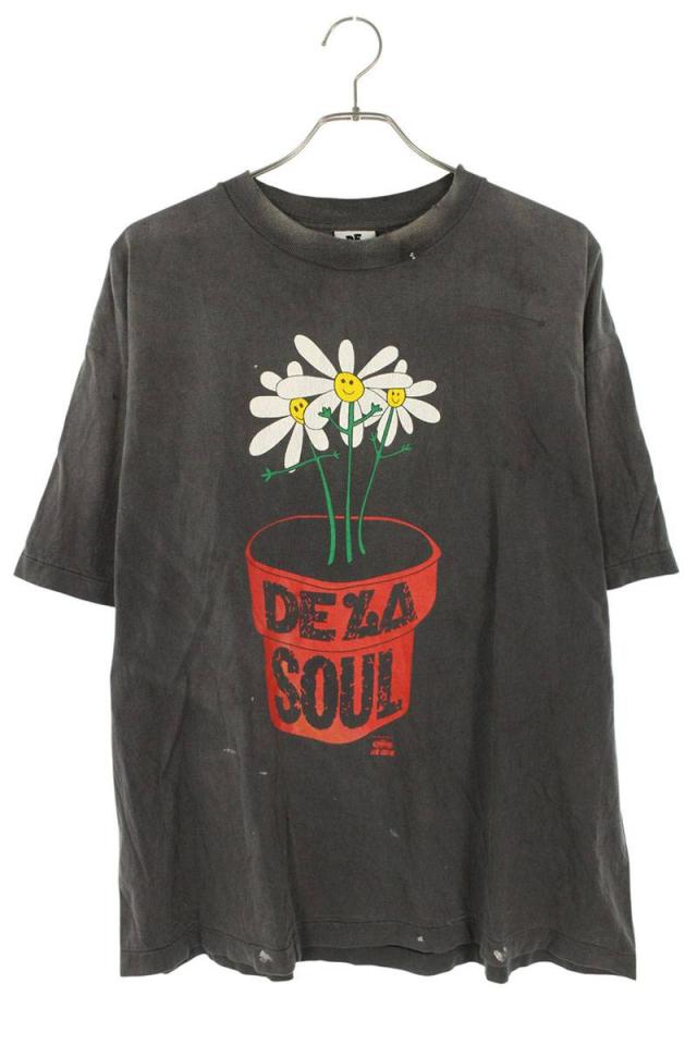 セントマイケル サイズ:XL  25AW  SM-HR1-0000-C18 ヴィンテージ加工デラソウルプリントTシャツ 中古 SB01