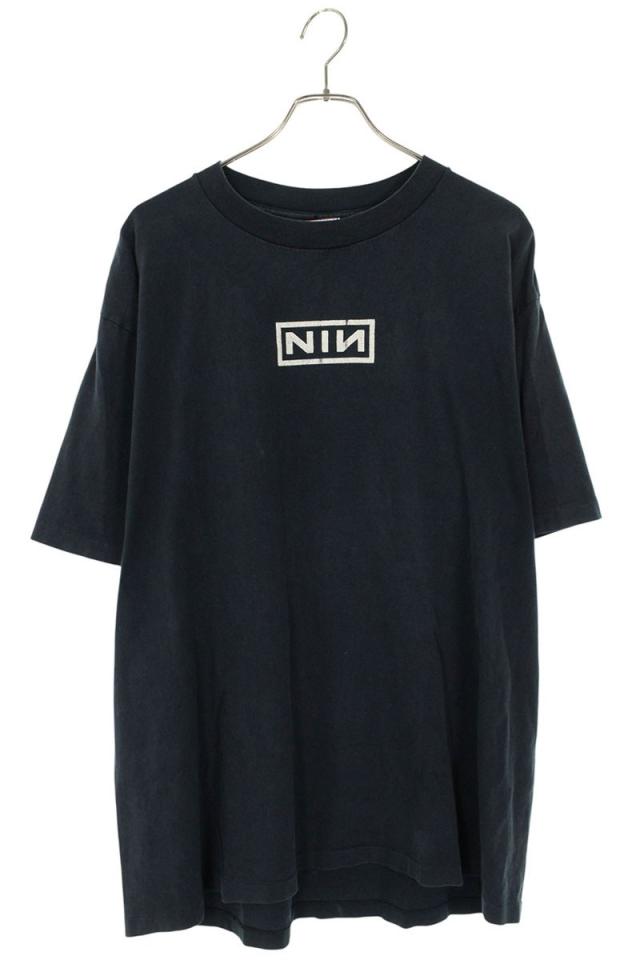 ヴィンテージ サイズ:XL  90s  NINE INCH NAILS ナインインチネイルズ ボックスロゴプリントTシャツ 中古 NO05