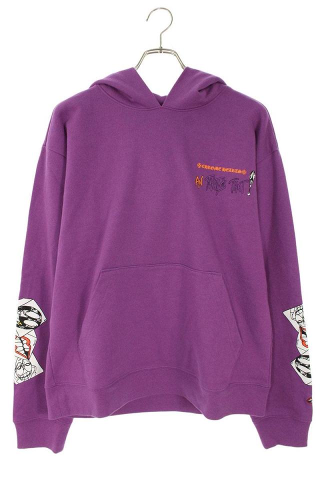 クロムハーツ サイズ:M  PPO I WANT MORE NOT LESS HD PLVR MATTY BOYプリントプルオーバーパーカー 中古 SJ02