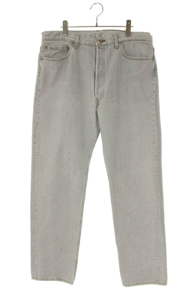 クロムハーツ  リーバイス サイズ:36  U VNTG JEAN BLK RED TAB クロスボールボタンウォッシュド501デニムパンツ 中古 SS07