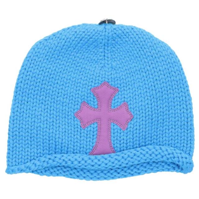 クロムハーツ サイズ:ONE SIZE  BEANIE CASH クロスパッチ付きカシミアビーニー 中古 SJ02